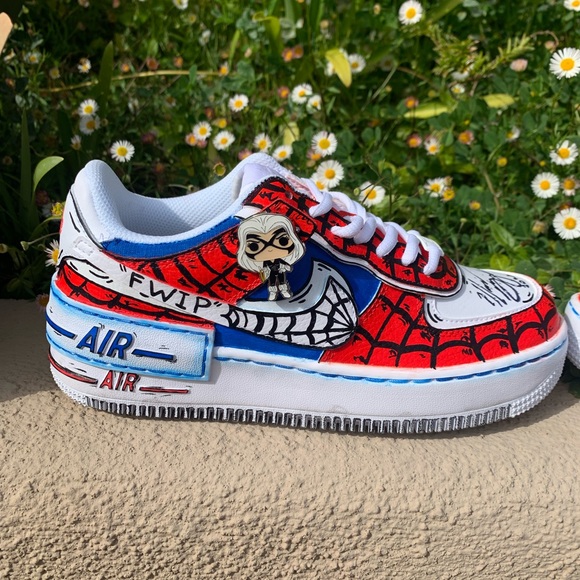 Nike | Shoes | Af Shadow Custom Spiderman Signed By Marc Guggenheim ...